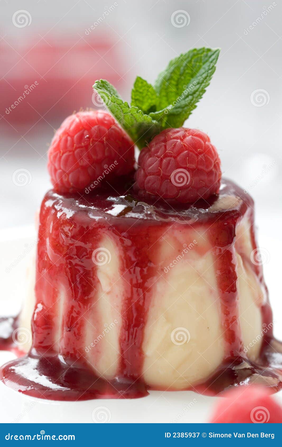 Delicious Panna Cotta Dessert Stock Image - Image of raspberry, italian ...