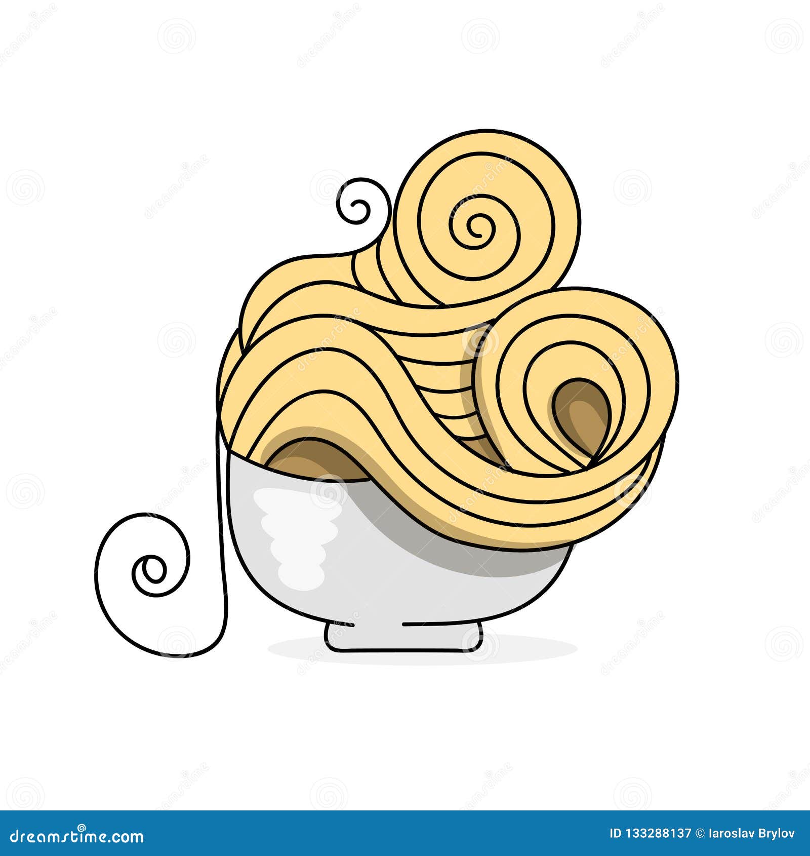 Delicious Pasta in a Plate Vector Logo for Packaging Vector Stock ...