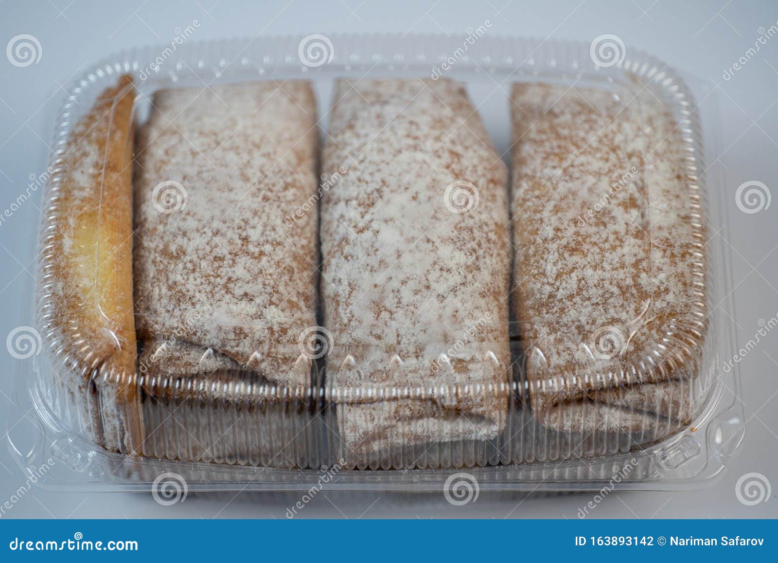 Delicious Pastries are in Plastic Packaging Stock Photo - Image of ...