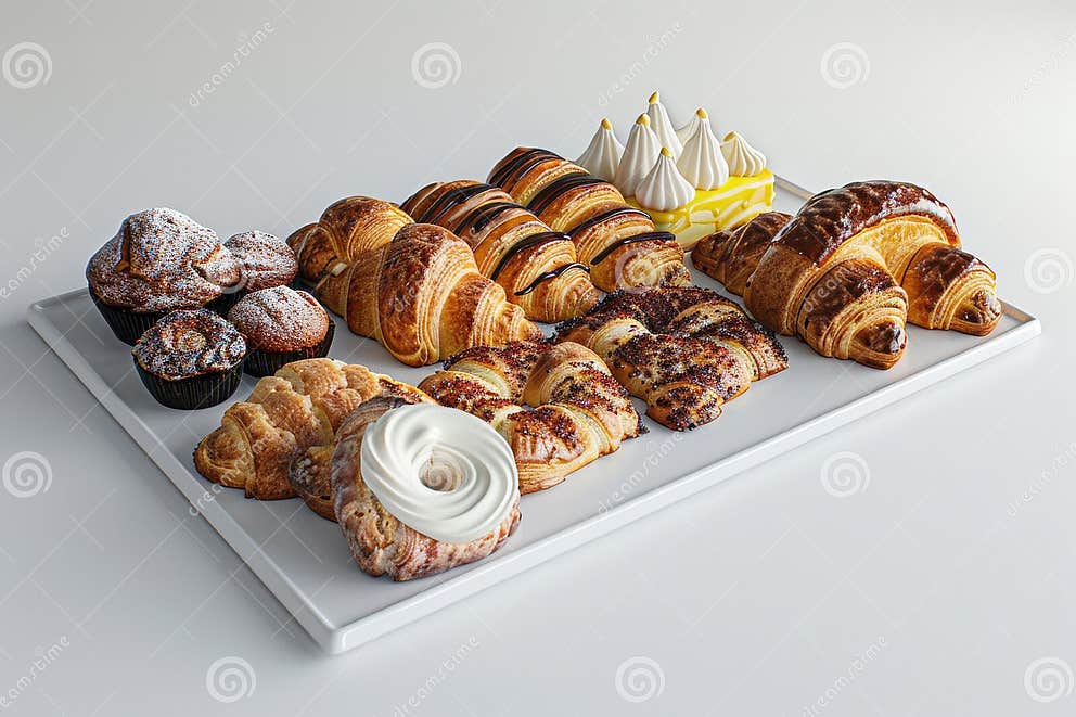 Delicious Pastry Platter stock illustration. Illustration of danishes ...
