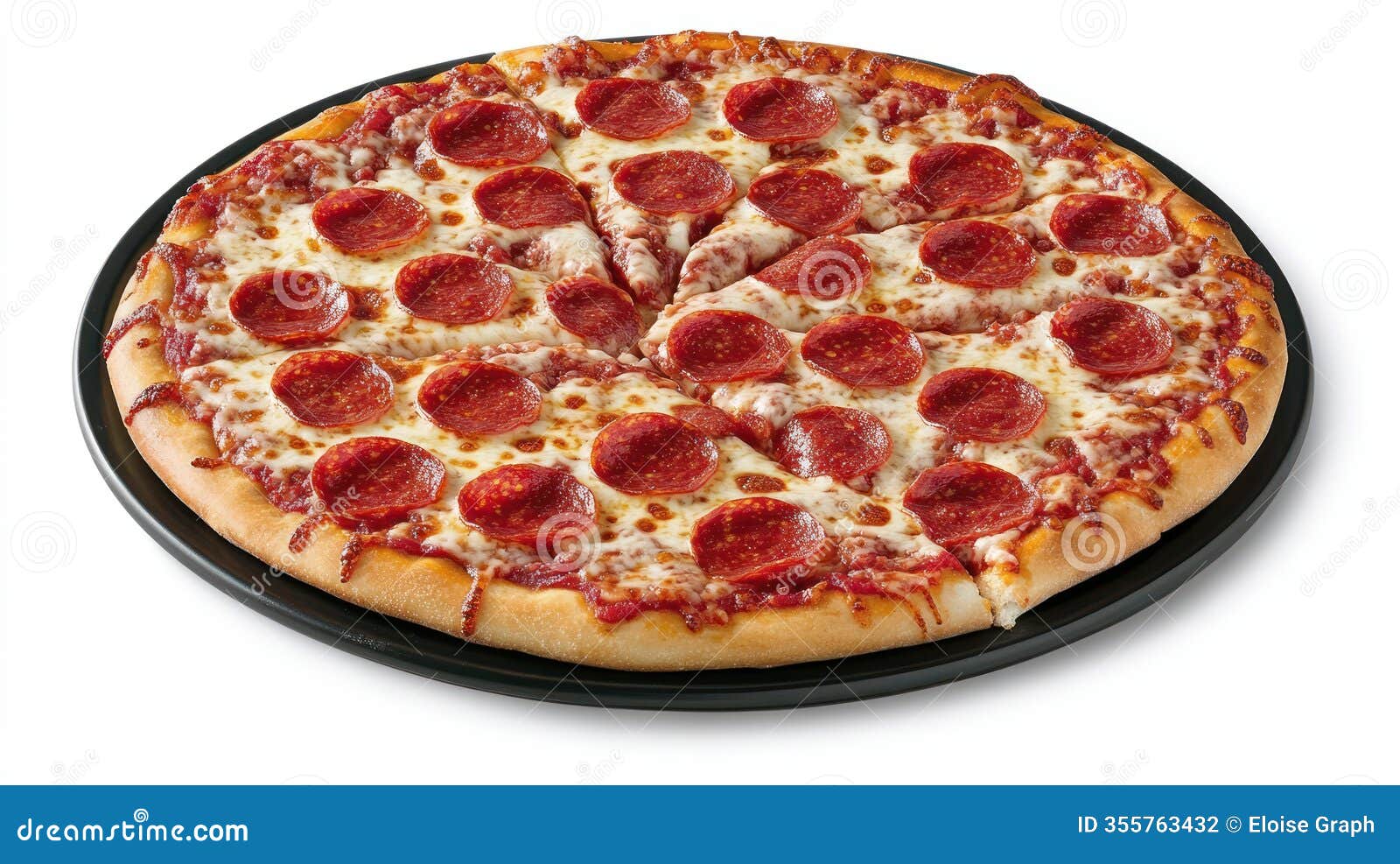 Delicious Pepperoni Pizza on White Background Stock Photo - Image of ...