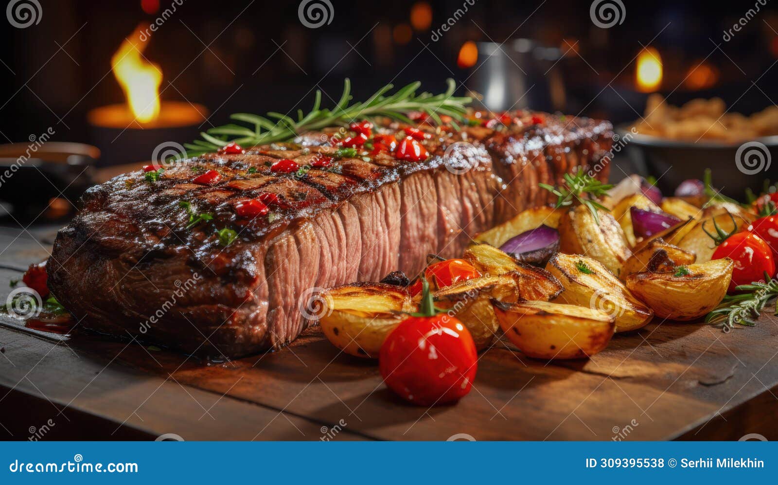 A Delicious Piece of Healthy Lean Roast Beef, Medium Rare Stock ...
