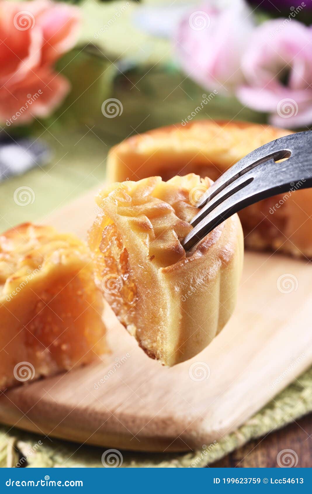 Delicious Pineapple Moon Cake Stock Image - Image of food, oriental ...