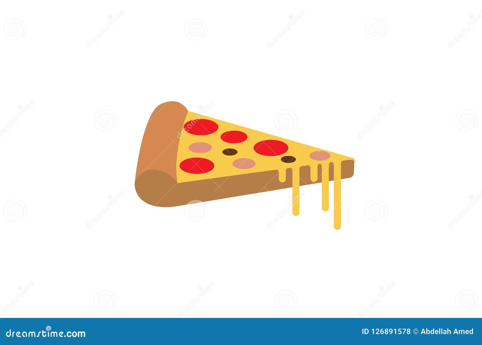 Delicious Pizza Slice Logo stock vector. Illustration of mushroom ...