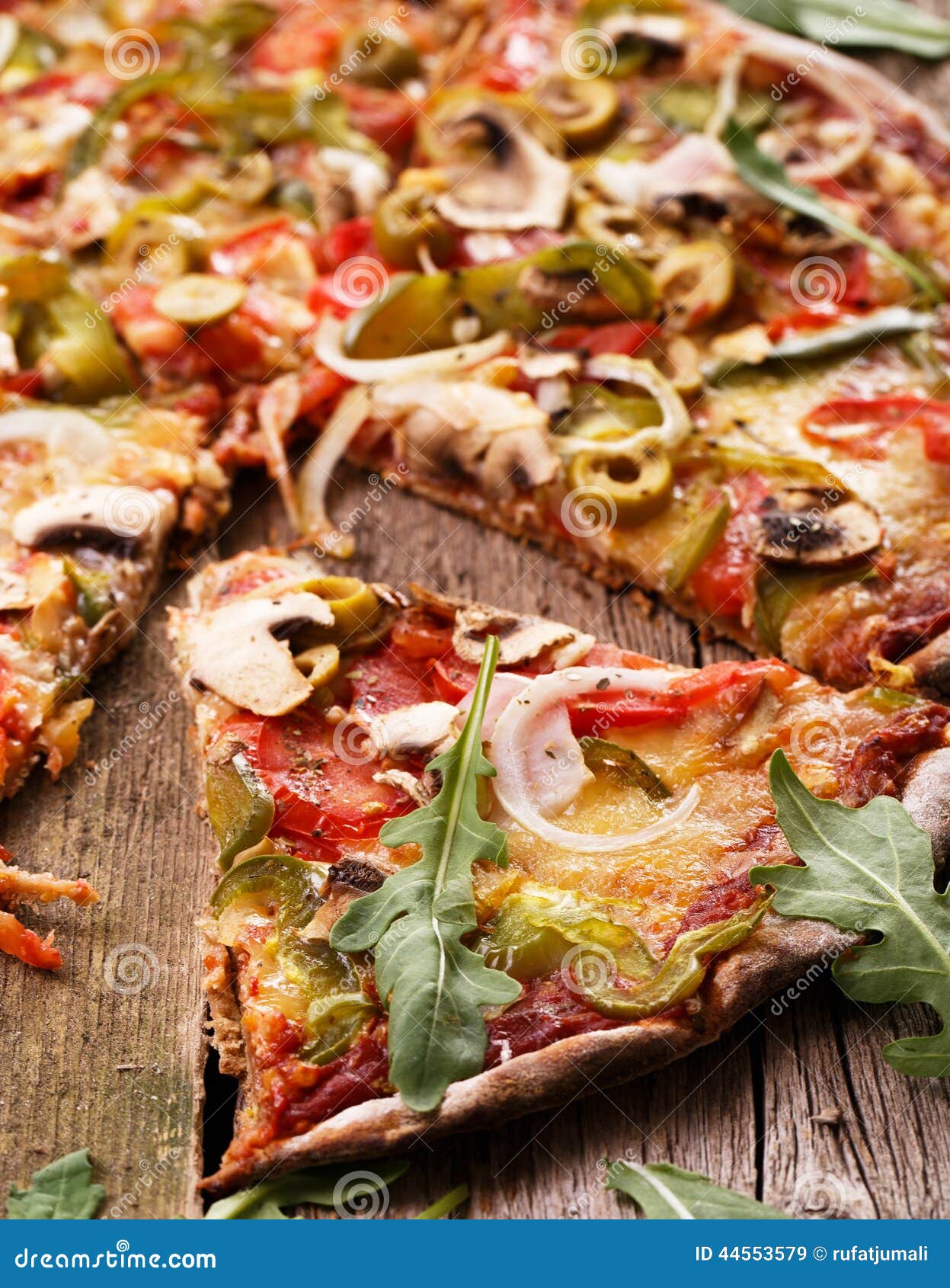 Delicious Pizza on the Table Stock Image - Image of cooked, close: 44553579