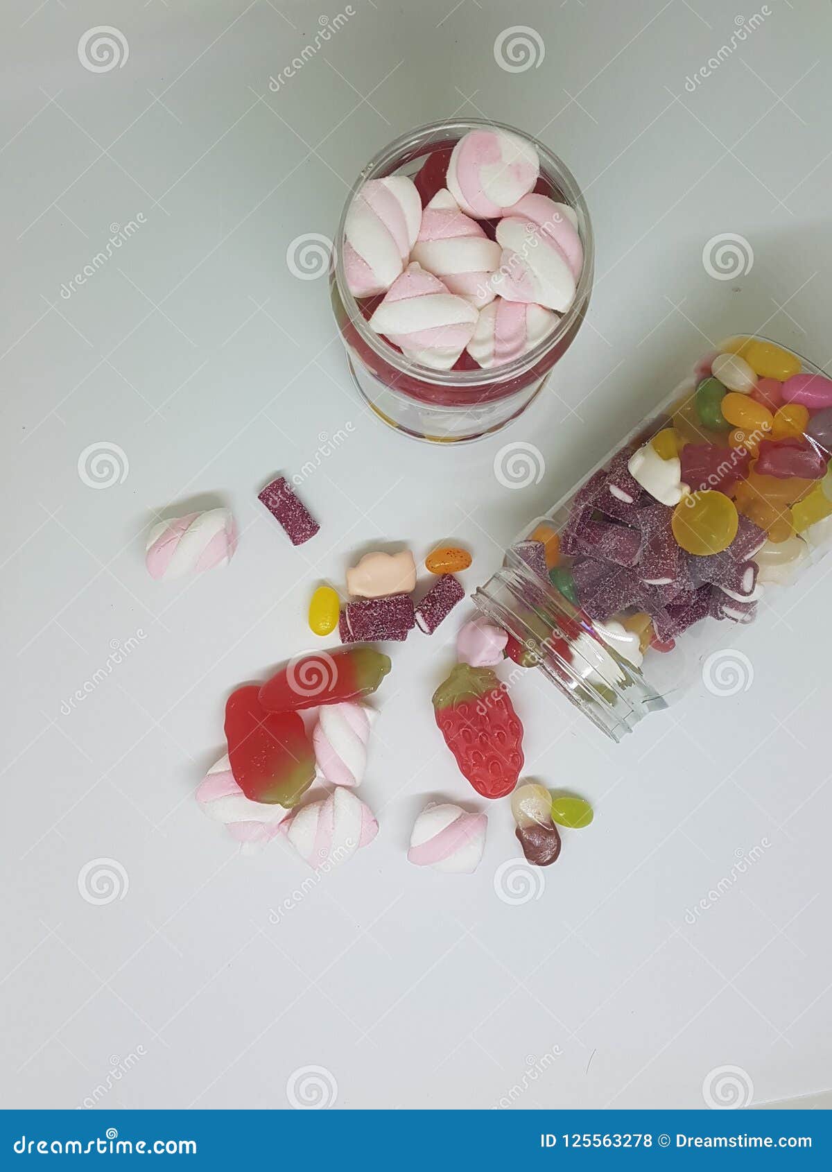 Sweet jars stock photo. Image of delicious, plastic - 125563278