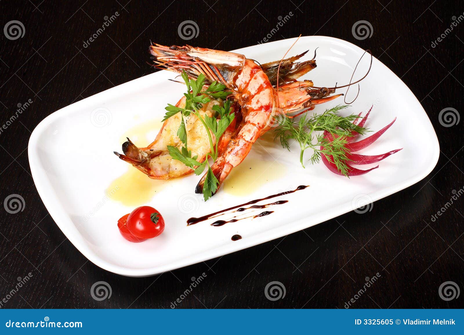 Delicious plate of prawns stock image. Image of gourmet - 3325605
