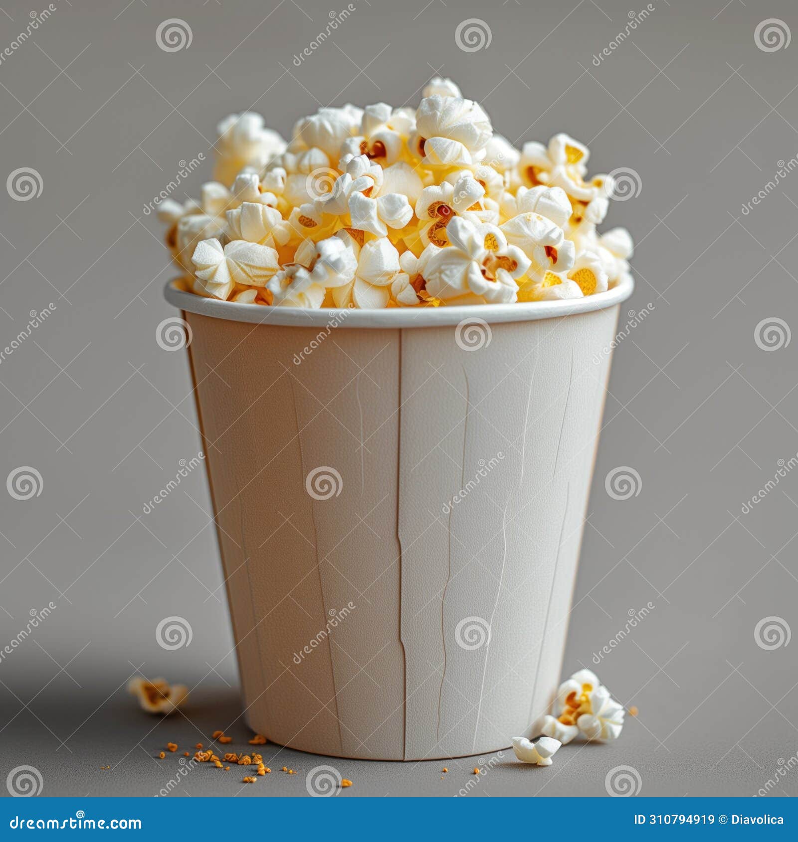 Delicious Popcorn in a Paper Cup Stock Illustration - Illustration of ...