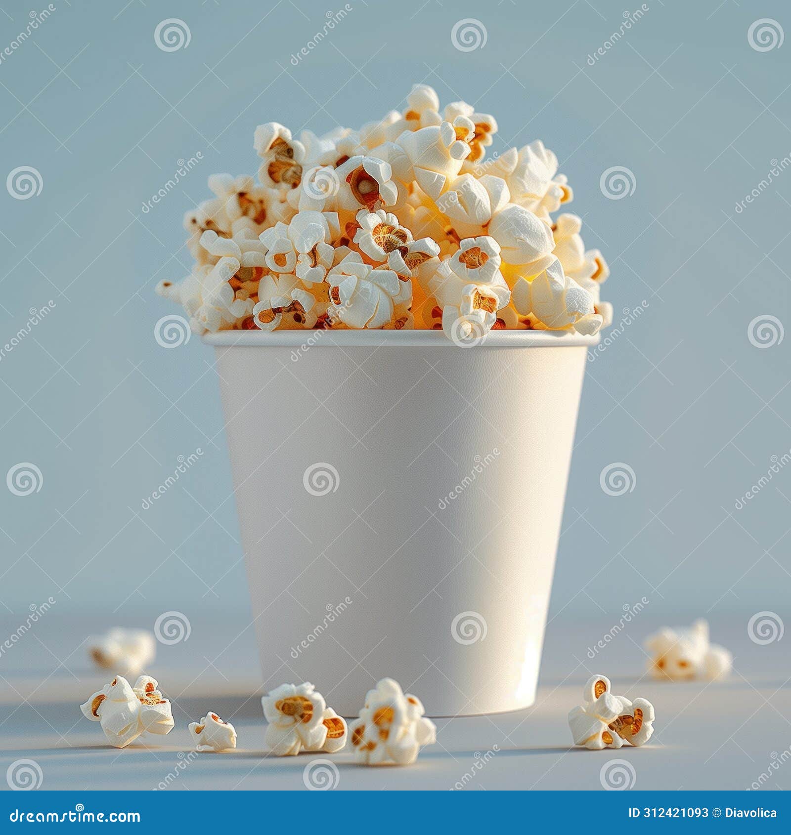 Delicious Popcorn in a Paper Cup Stock Illustration - Illustration of ...