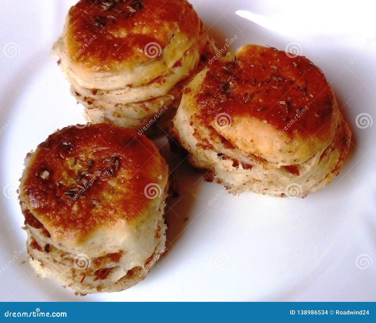 Delicious Pork Scratching Cakes Stock Photo - Image of cake, white ...