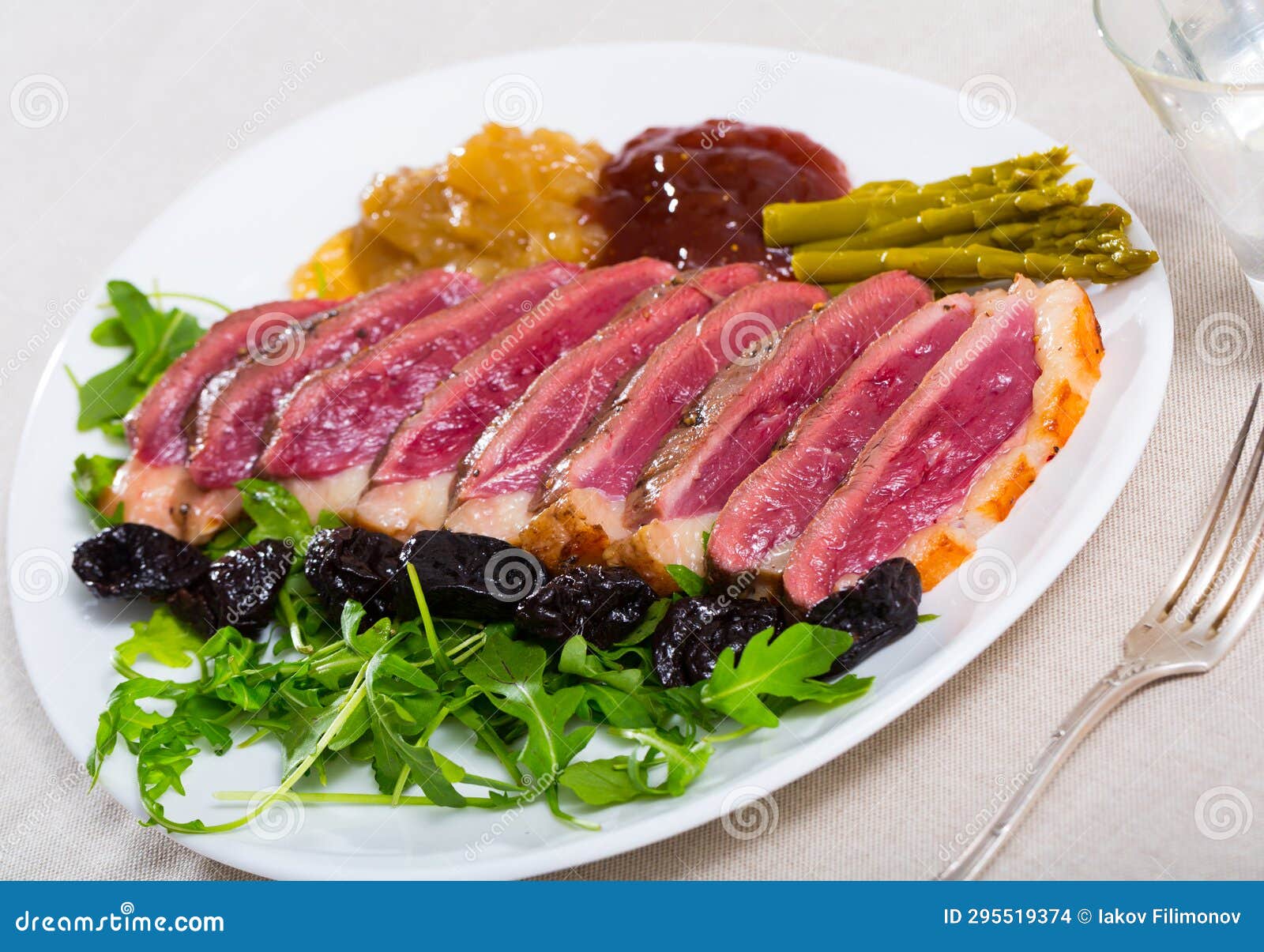 Delicious Poultry Dish - Duck Breast Magret Stock Photo - Image of diet ...