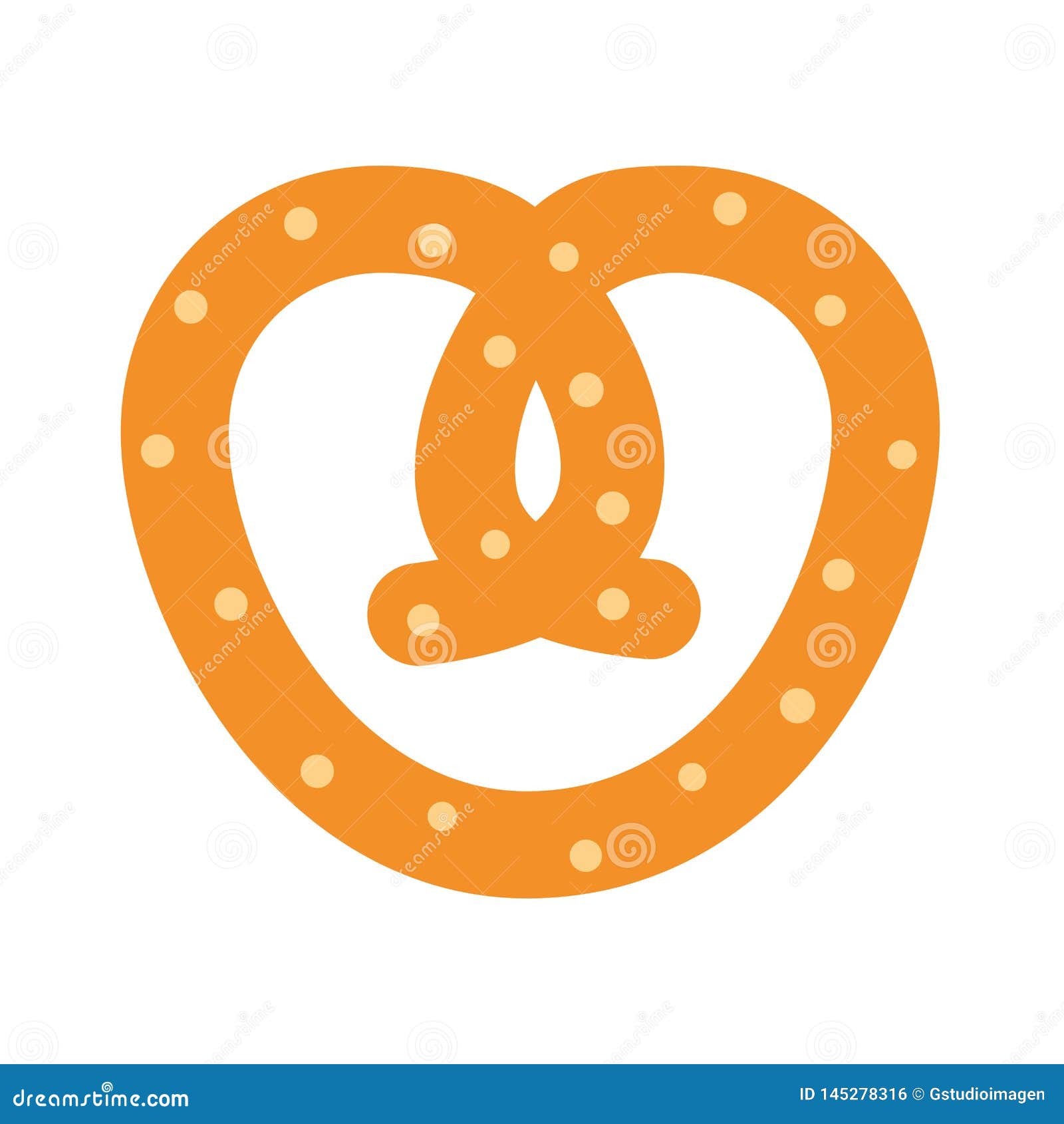 Pretzel Bakery Shop Logo Icon Vector Illustration | CartoonDealer.com ...
