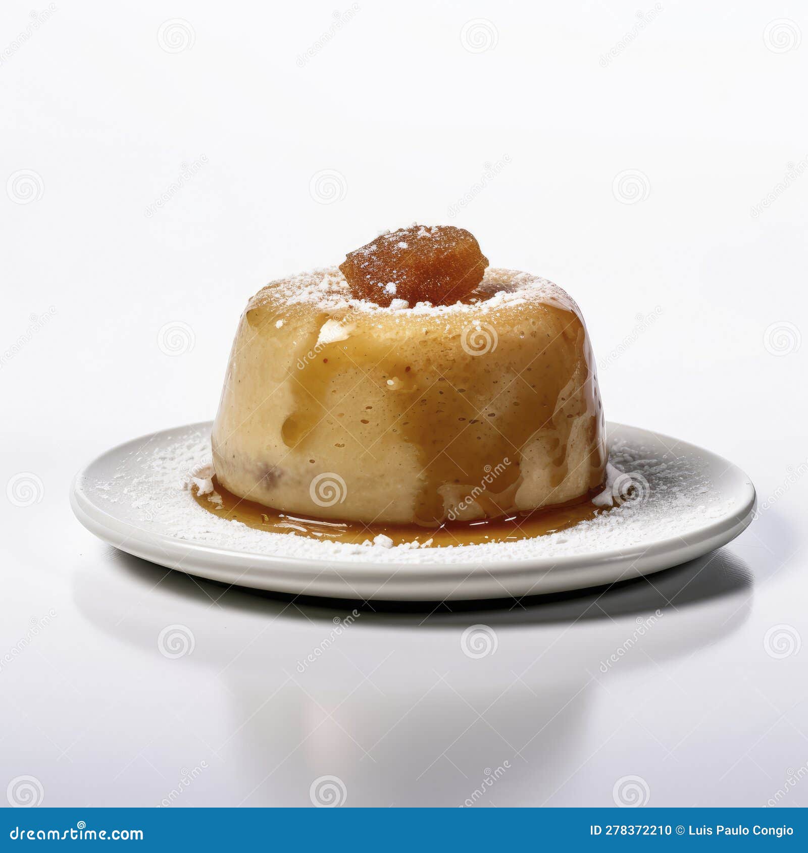 A Delicious Pudding on a Plate Stock Photo - Illustration of sweet ...