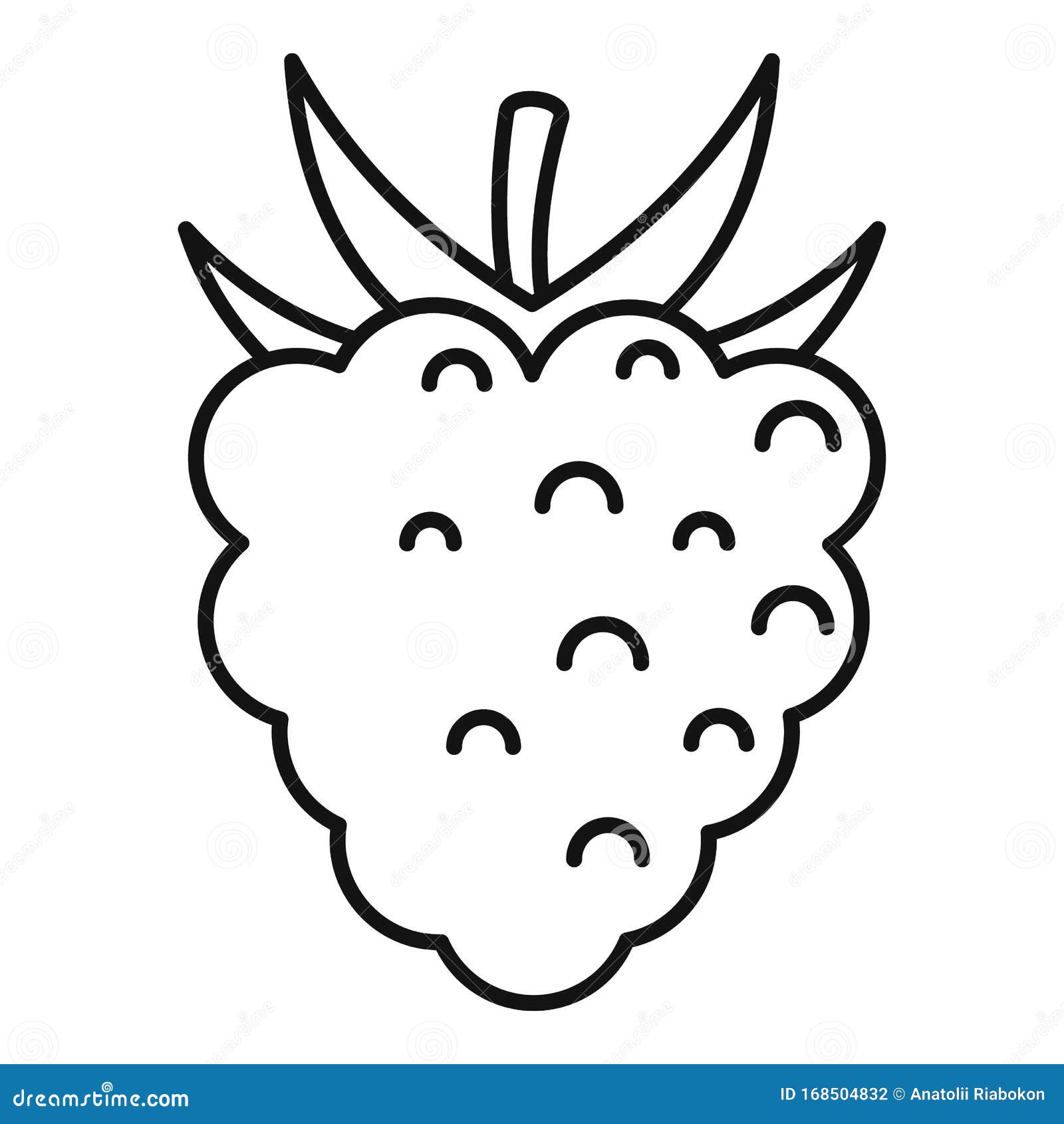 Delicious Raspberry Icon, Outline Style Stock Vector - Illustration of ...