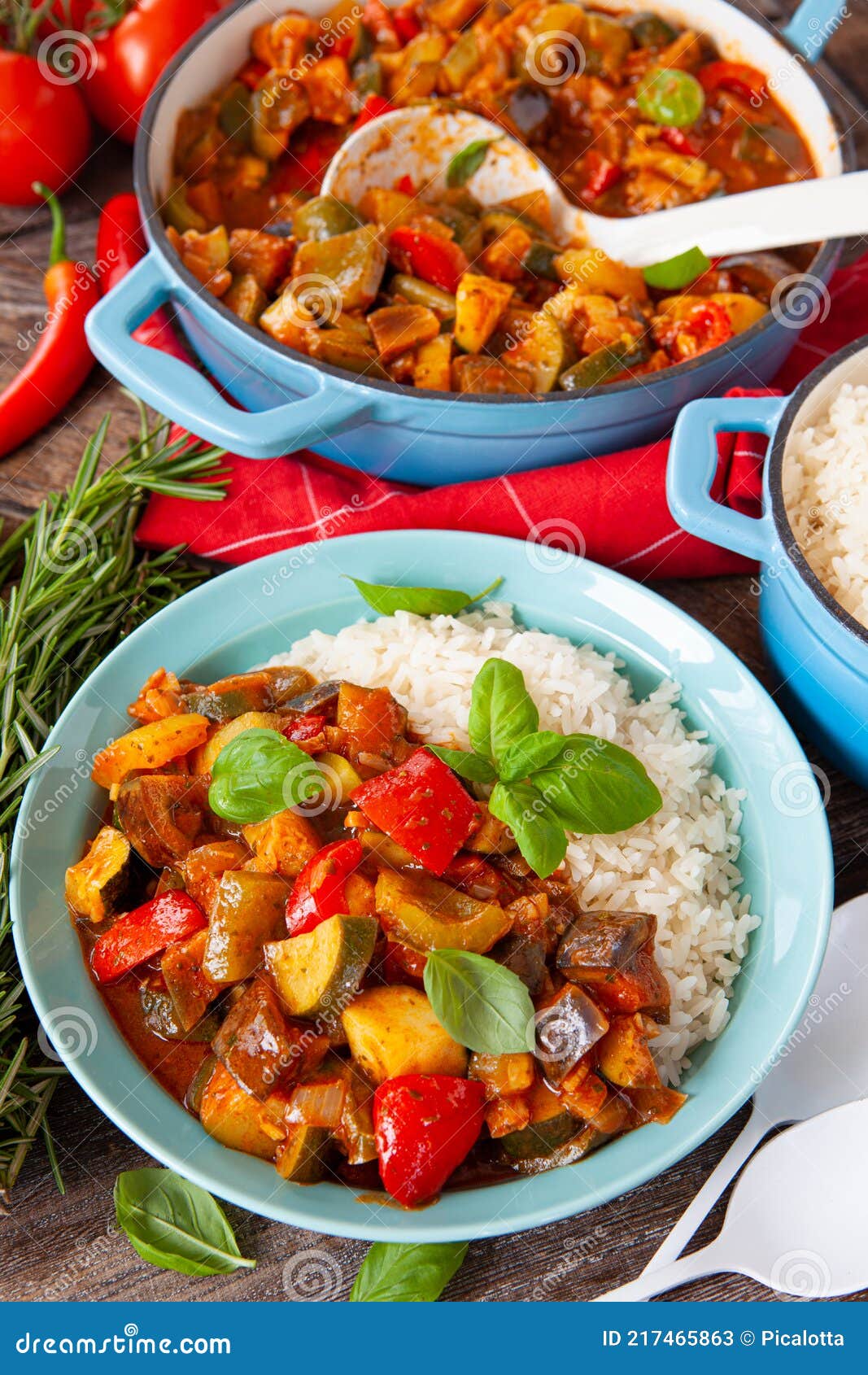 Delicious Ratatouille with Fresh Herbs Stock Image - Image of dish ...