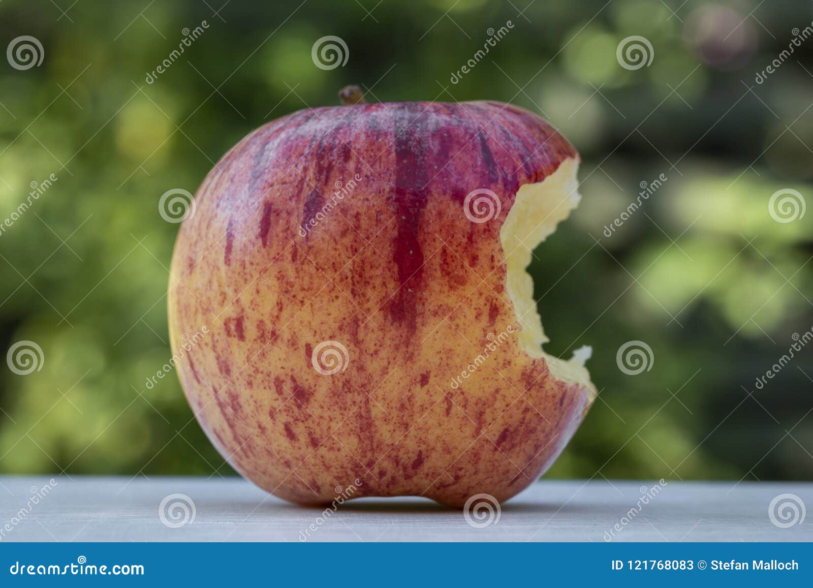 A Delicious Red Apple with a Bite Out of it Stock Image - Image of ...