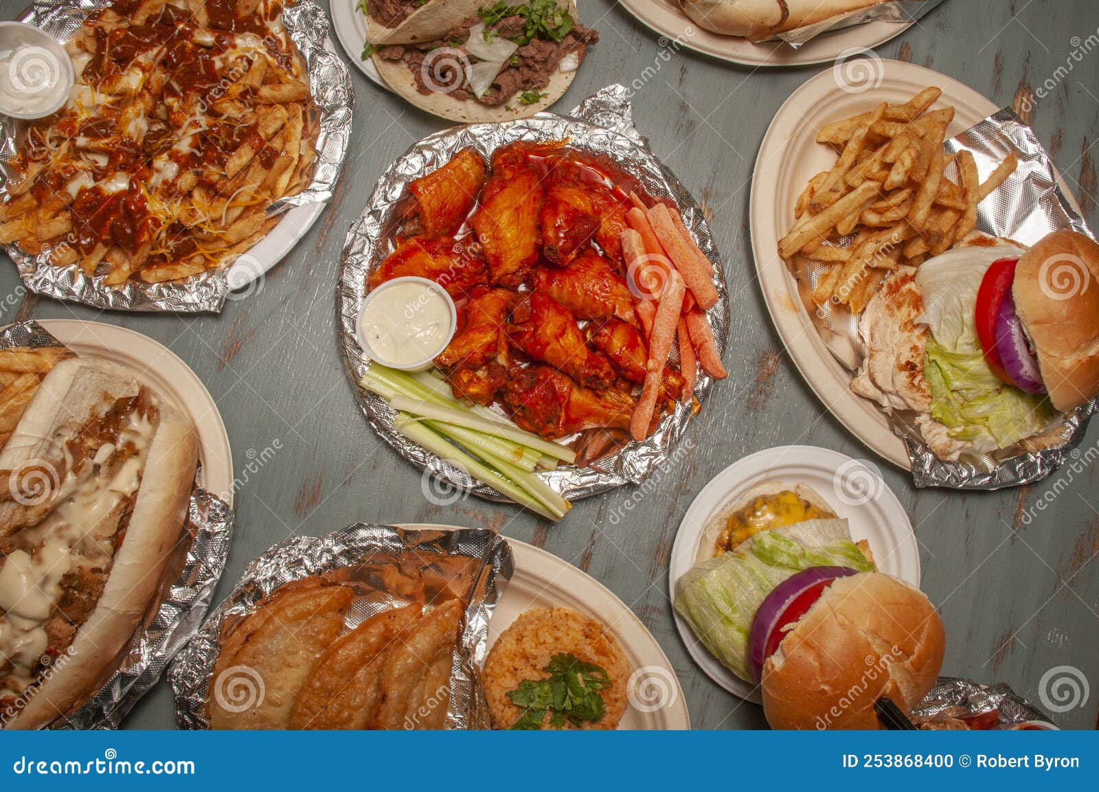 Delicious Restaurant Foods stock photo. Image of quesadilla - 253868400