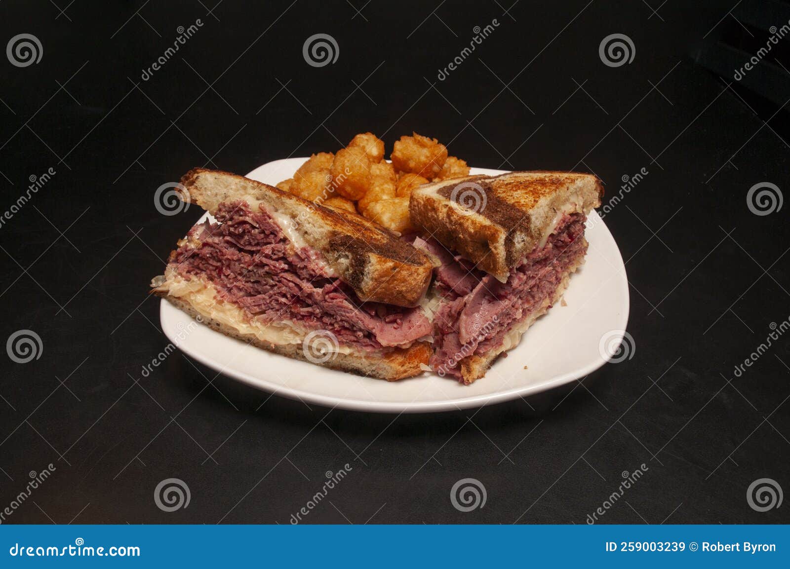 Delicious Reuben Sandwich stock image. Image of corned - 259003239