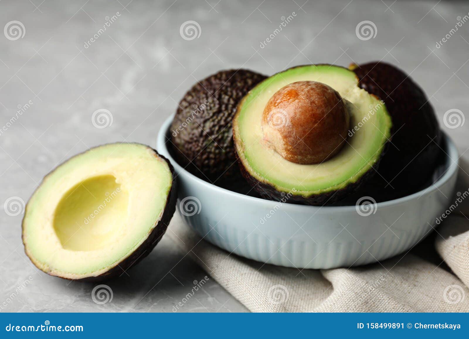 Delicious Ripe Avocados on Table Stock Image - Image of pulp, marble ...