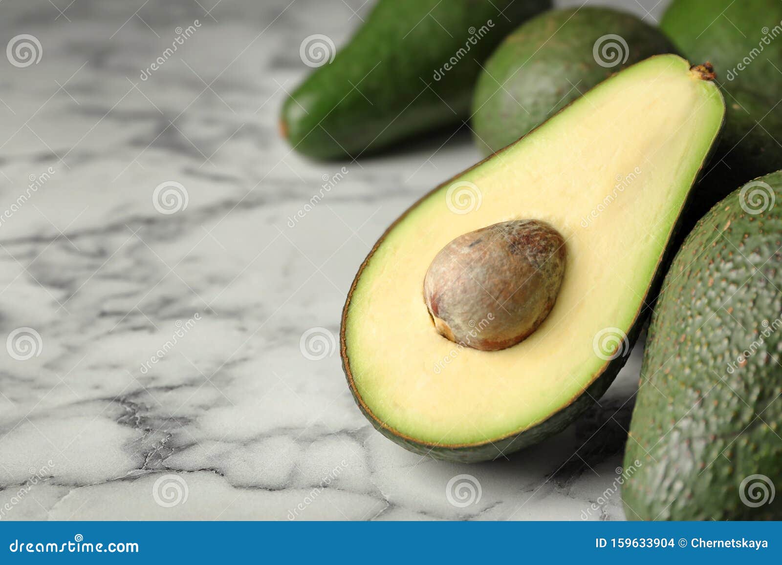 Delicious Ripe Avocados on Marble Table Stock Photo - Image of lunch ...