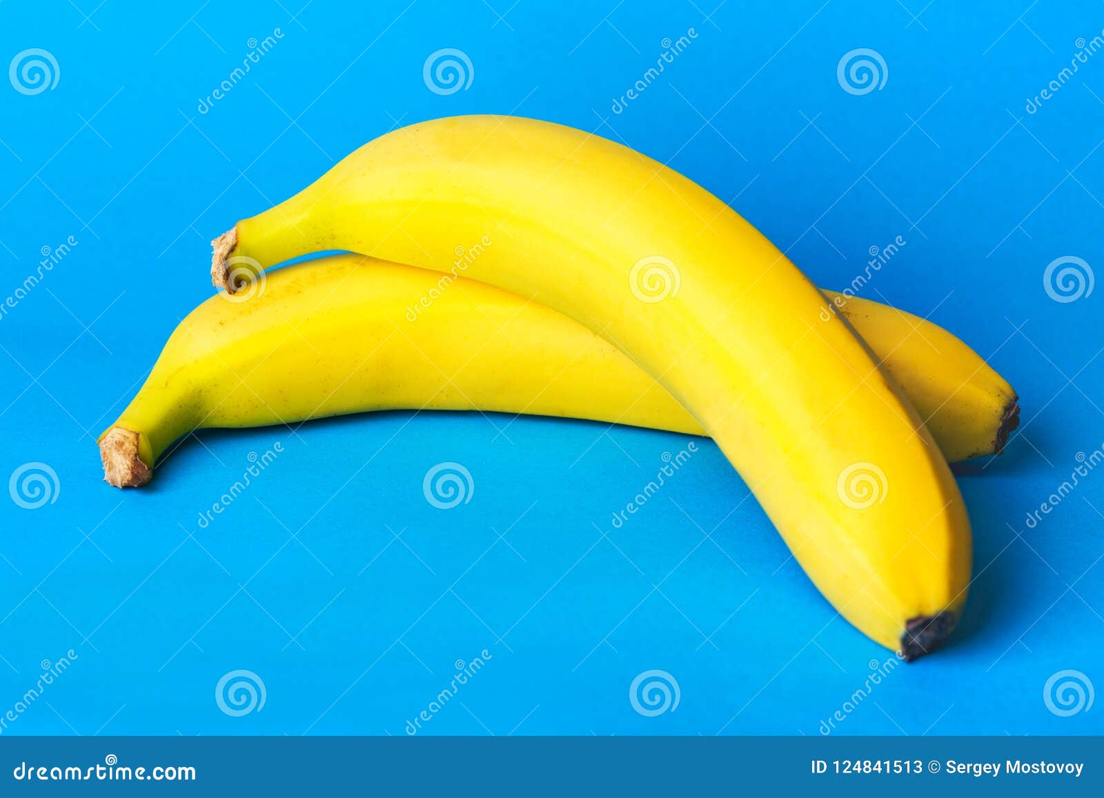 Bananas on a Blue Background Stock Image - Image of blue, design: 124841513