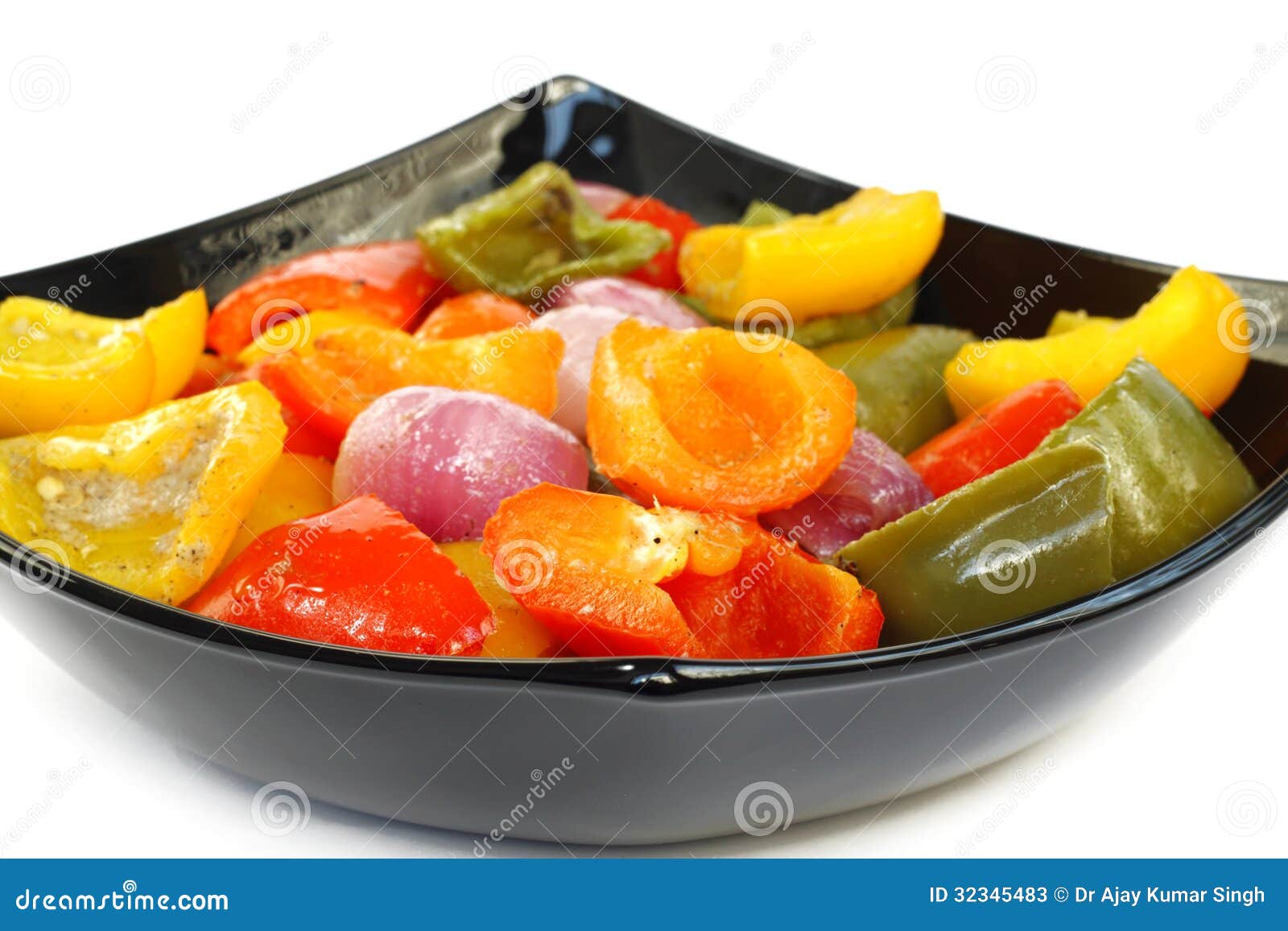 Delicious Roasted Capsicum and Onion Stock Image - Image of grilled ...