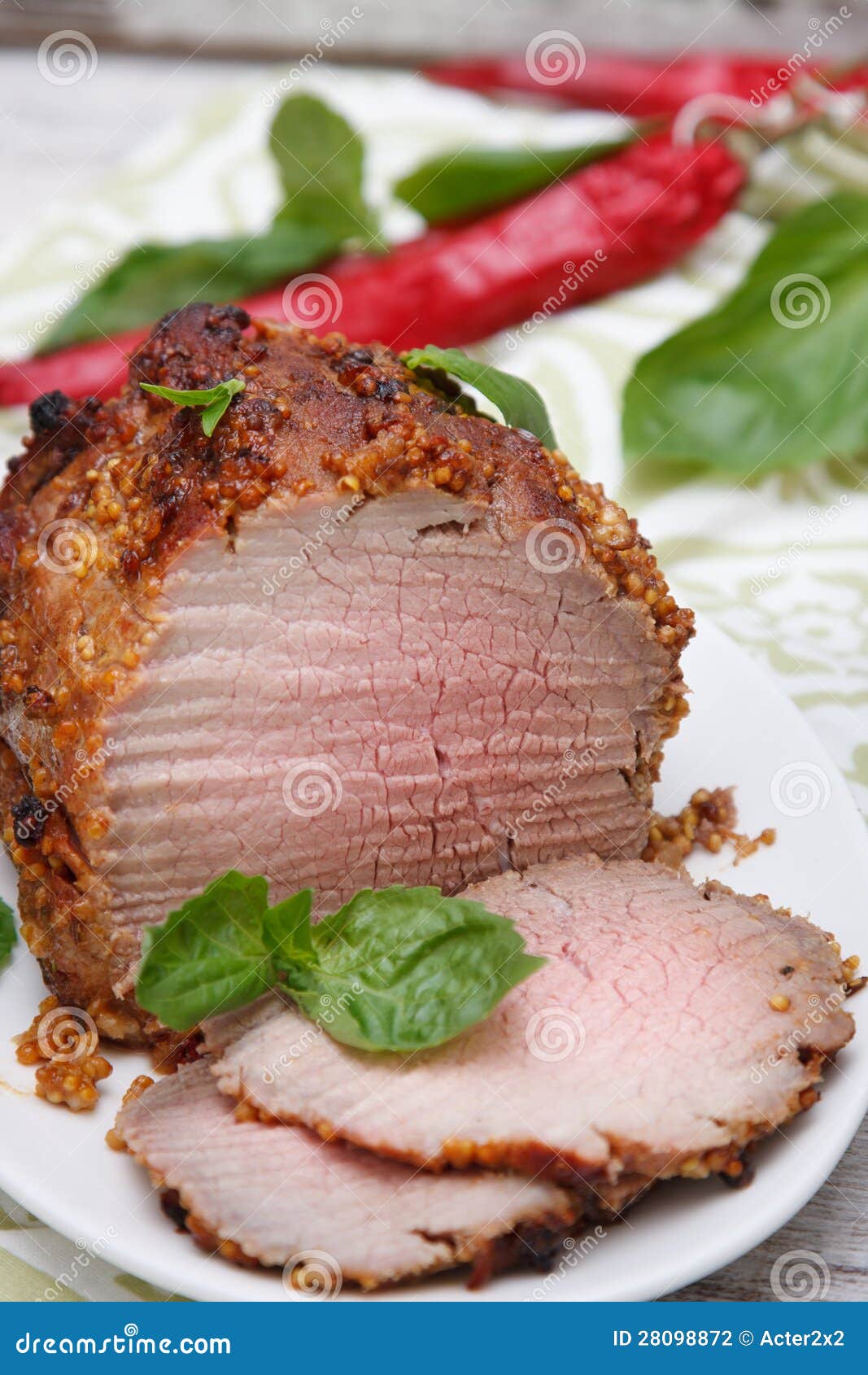 Delicious roasted meat stock photo. Image of food, chilli - 28098872