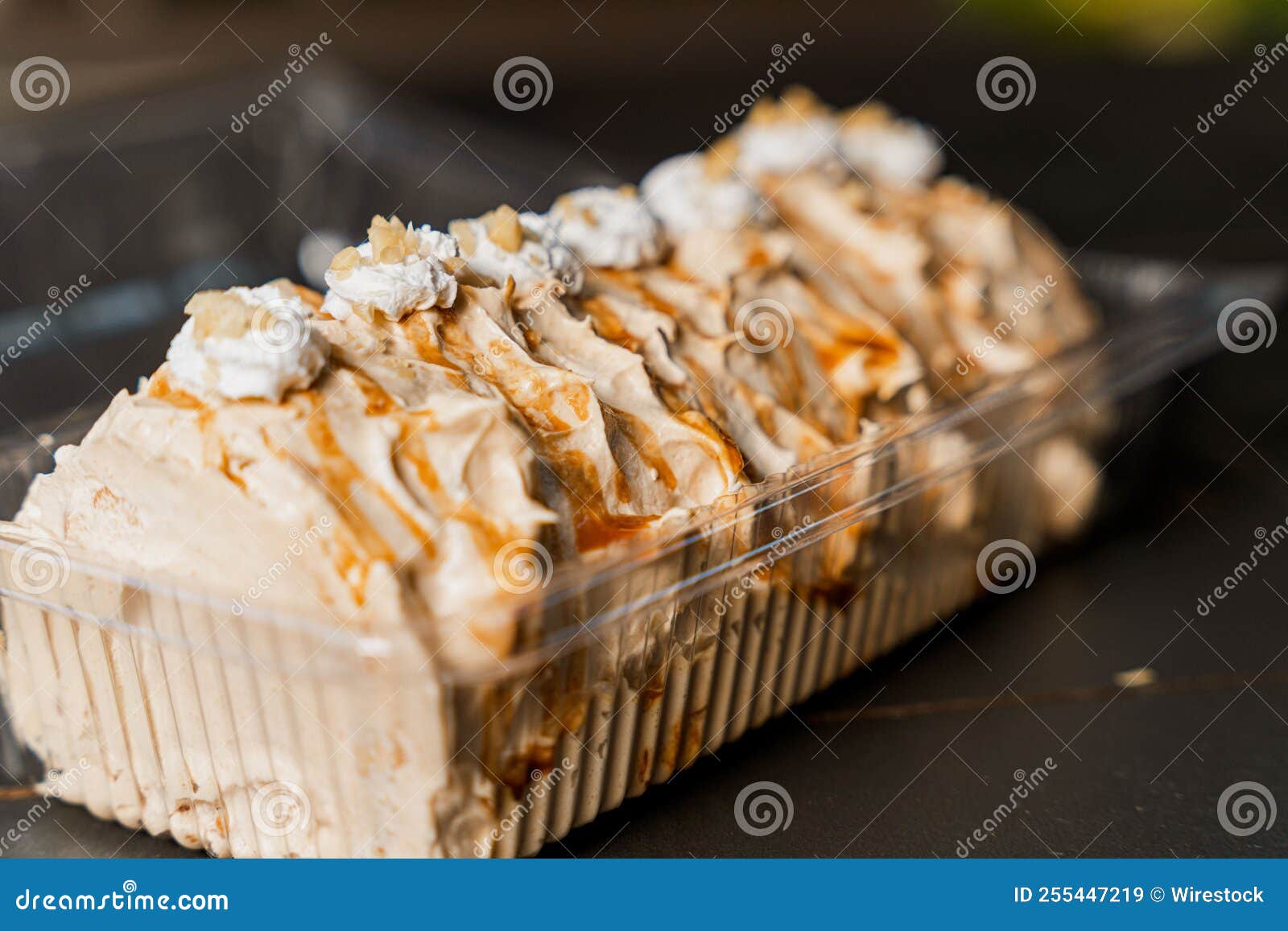Delicious Roll Cake in Plastic Packaging Stock Image - Image of tasty ...
