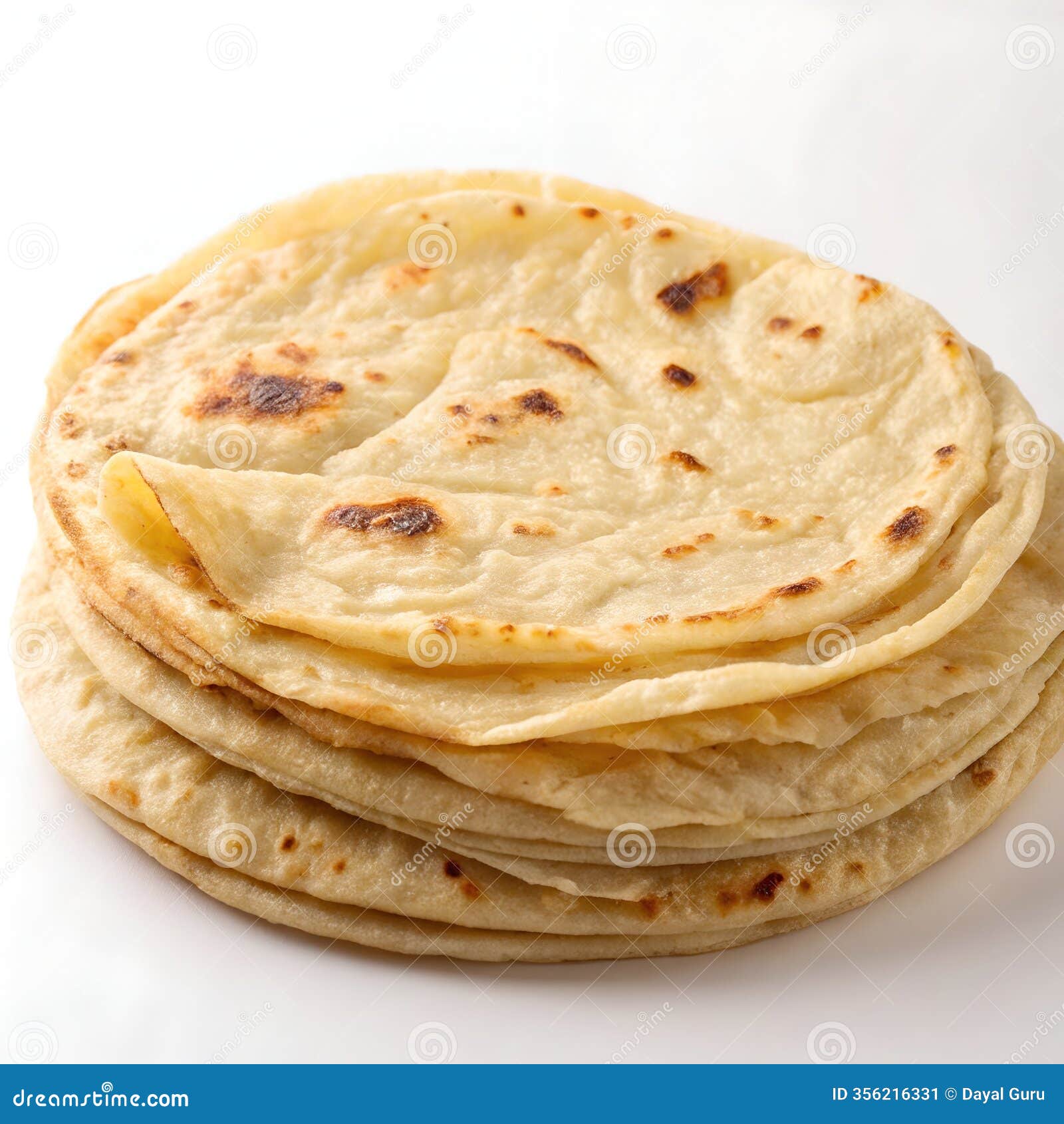 Delicious Roti Isolated on White Background Stock Illustration ...