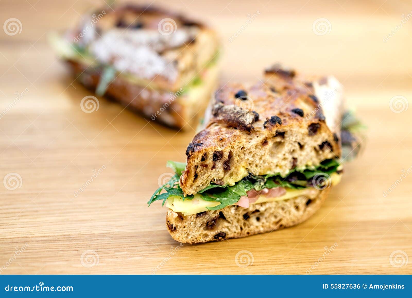 Delicious Rustic Breakfast With Wooden Dishes On A Craft Background ...