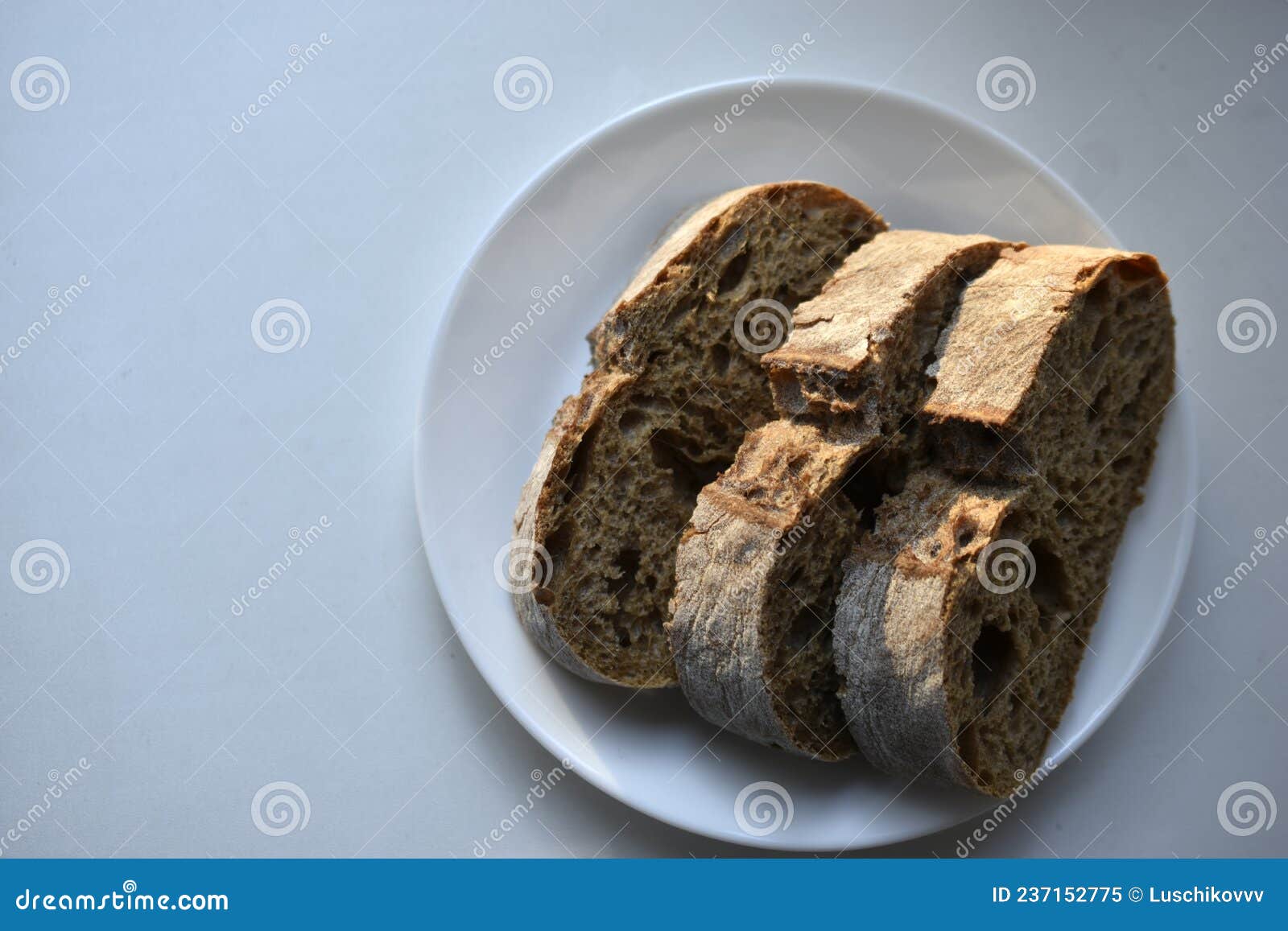 Delicious Rye Bread Sliced on a Plate Stock Image - Image of organic ...