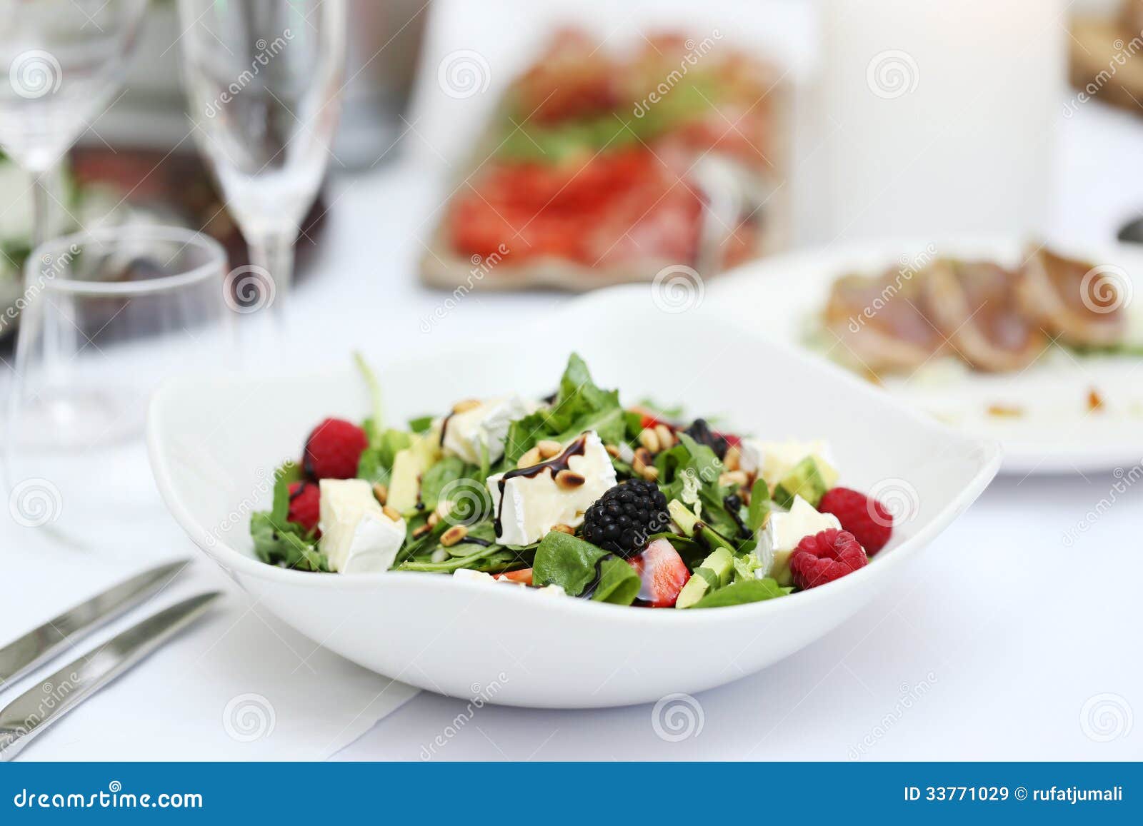 Delicious Salad at a Banquet Stock Image - Image of olives, plate: 33771029