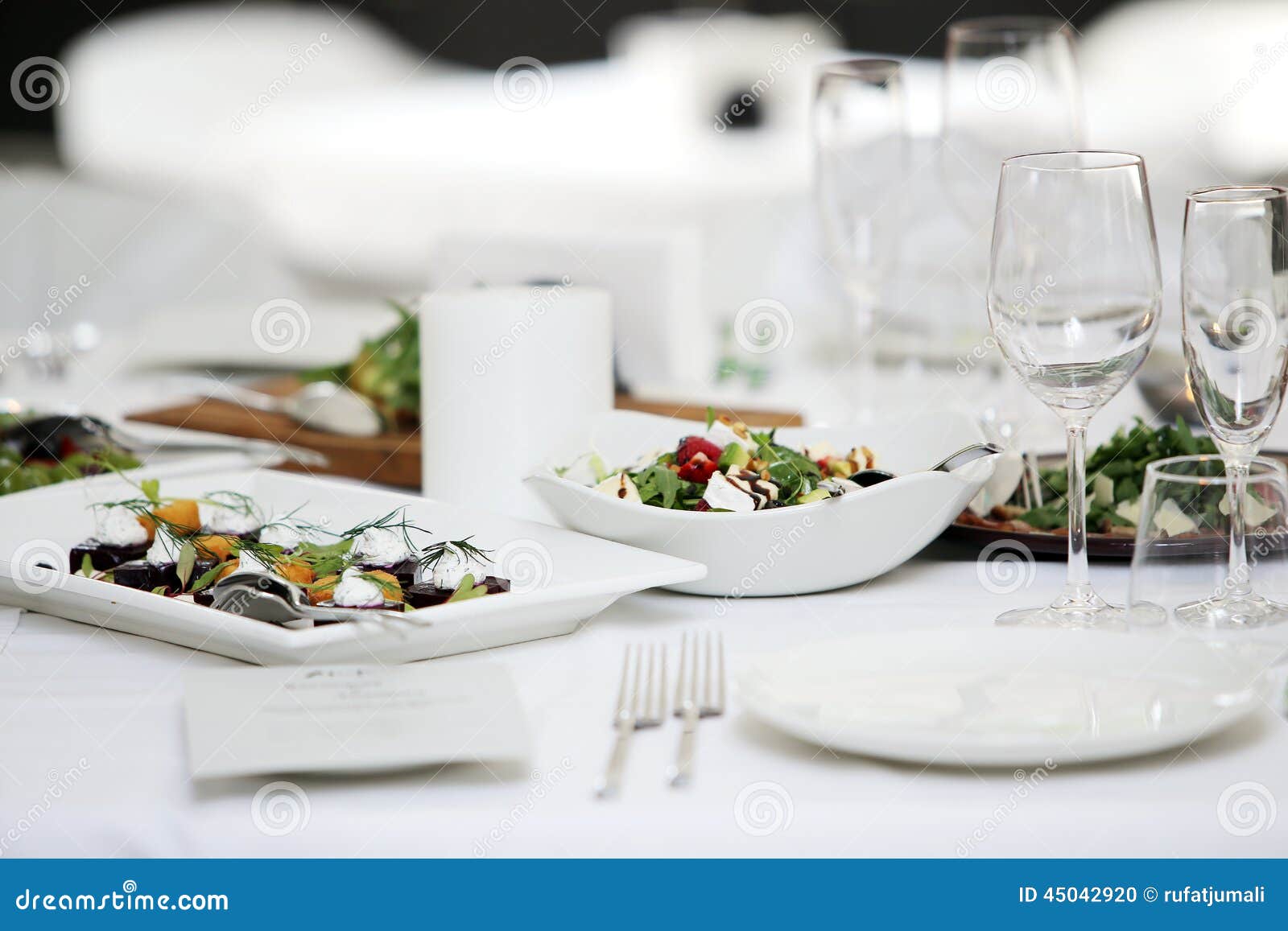 Delicious Salad at a Banquet Stock Photo - Image of plate, banquet ...