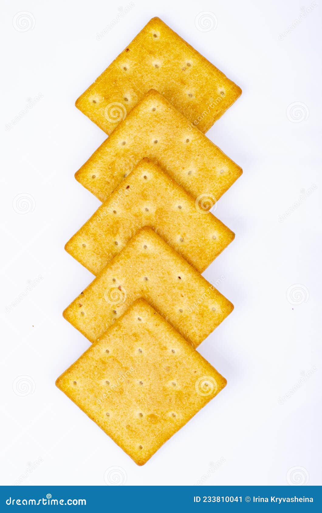 Delicious Salty Golden Biscuit Cracker Square Shape. Studio Photo ...