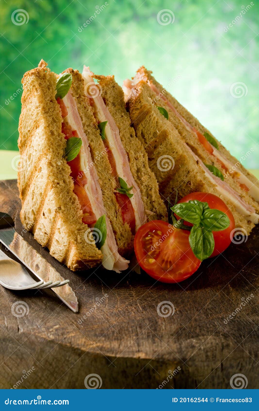 Delicious Sandwich on Wooden Table Stock Photo - Image of healthy ...