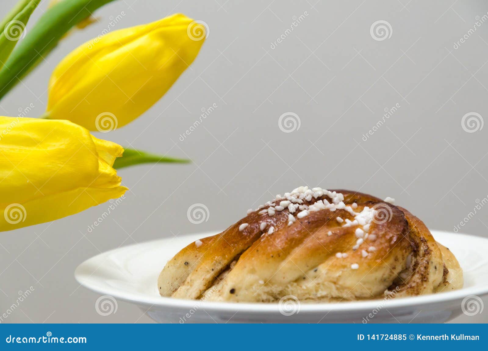 Delicious Scandinavian Pastry Stock Image - Image of flowers, bread ...