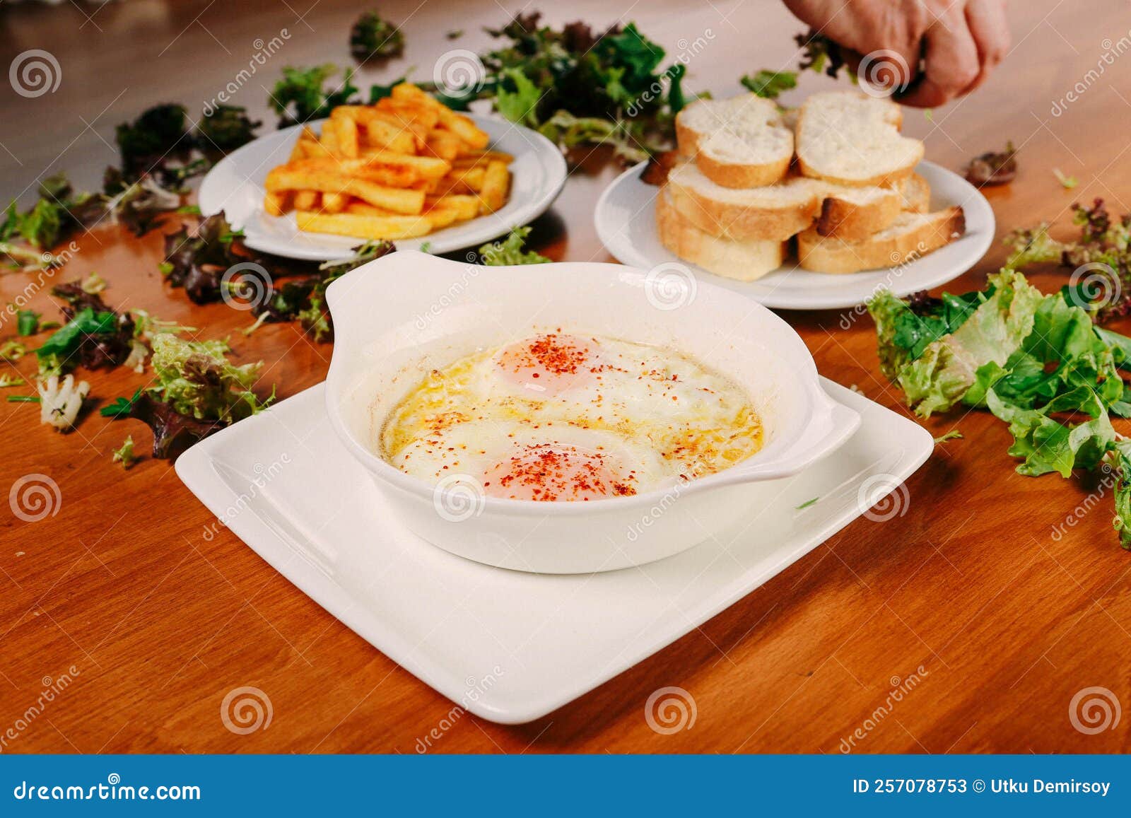Delicious Scrambled Egg on the Table Stock Image - Image of breakfast ...