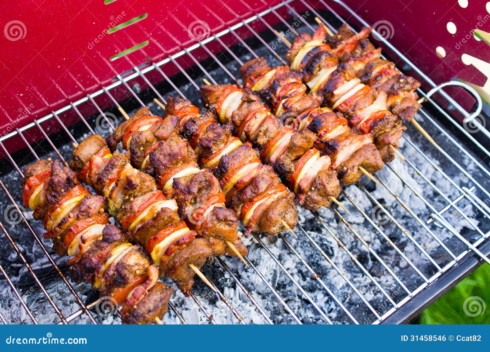 Delicious shashlik stock photo. Image of cooking, appetizing - 31458546
