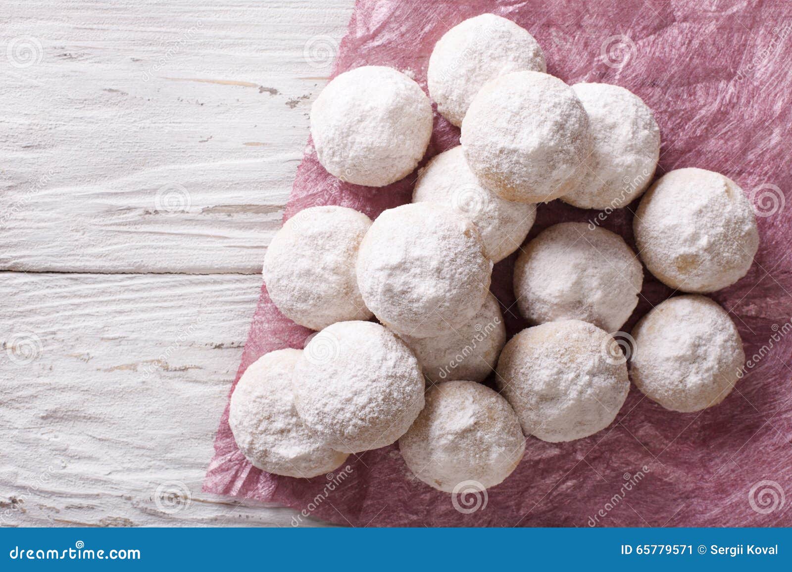 Delicious Shortbread Polvoron Closeup. Horizontal Top View Stock Image ...