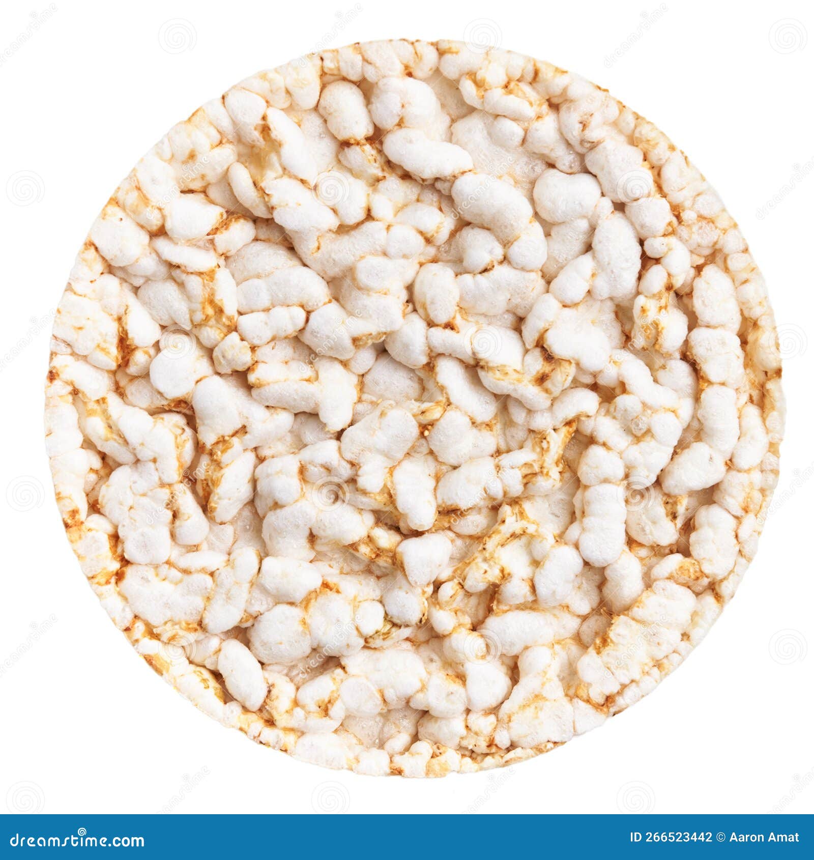 Delicious Single Rice Cake Over Isolated White Background Stock Photo ...