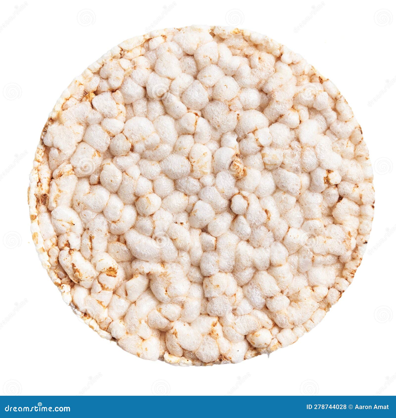 Delicious Single Rice Cake Over Isolated White Background Stock Photo ...