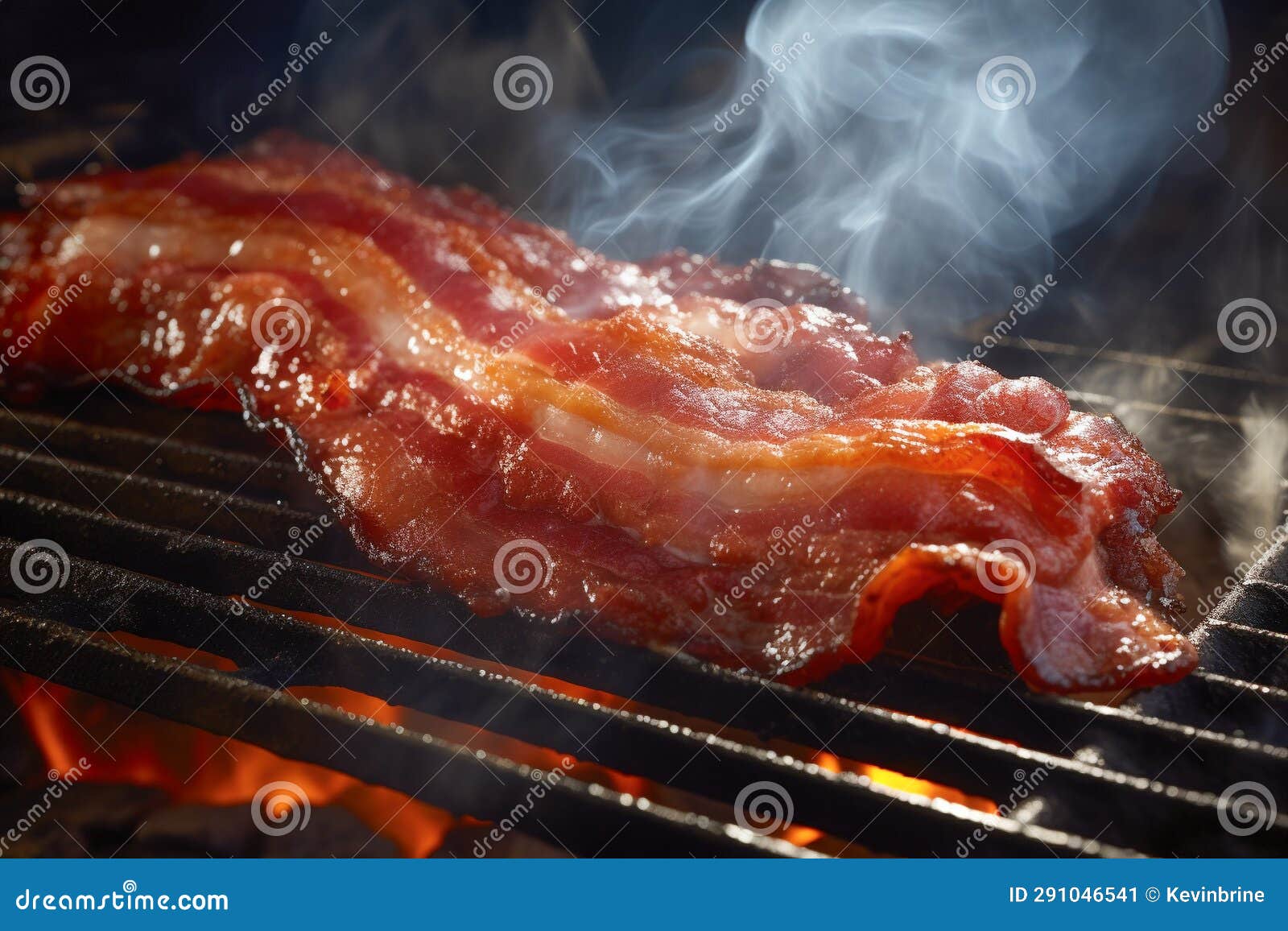 Delicious Sizzling Bacon stock illustration. Illustration of crispy ...