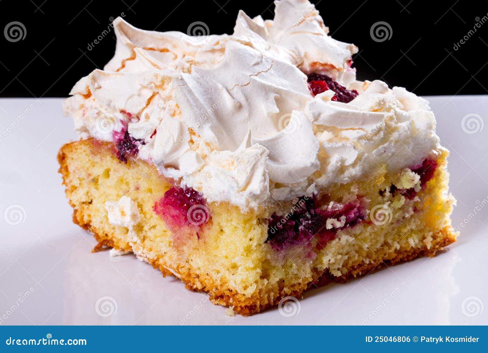 Delicious Slice of Cake on the Plate Stock Photo - Image of dessert ...