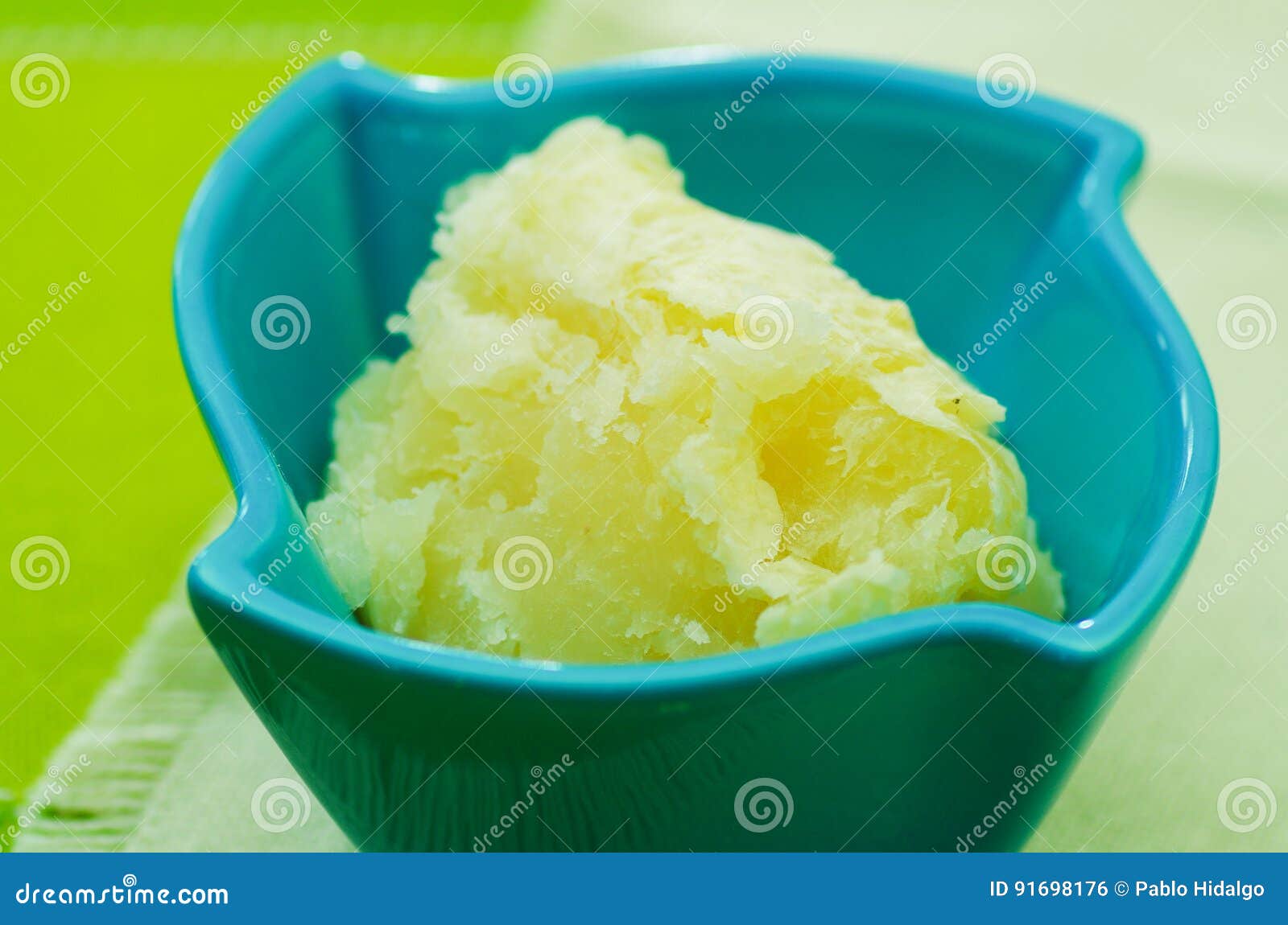 Delicious Smashed Yuka Inside of a Magenta Bowl Stock Photo - Image of ...