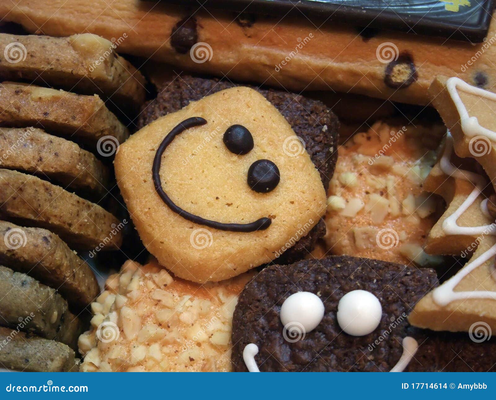 Delicious Smiling Cookies Snacks Stock Photo - Image of afternoon ...