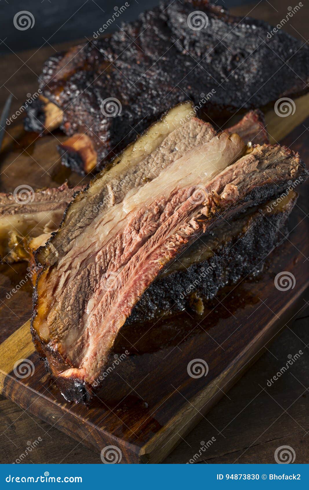 Delicious Smoked Beef Ribs stock photo. Image of barbecue - 94873830