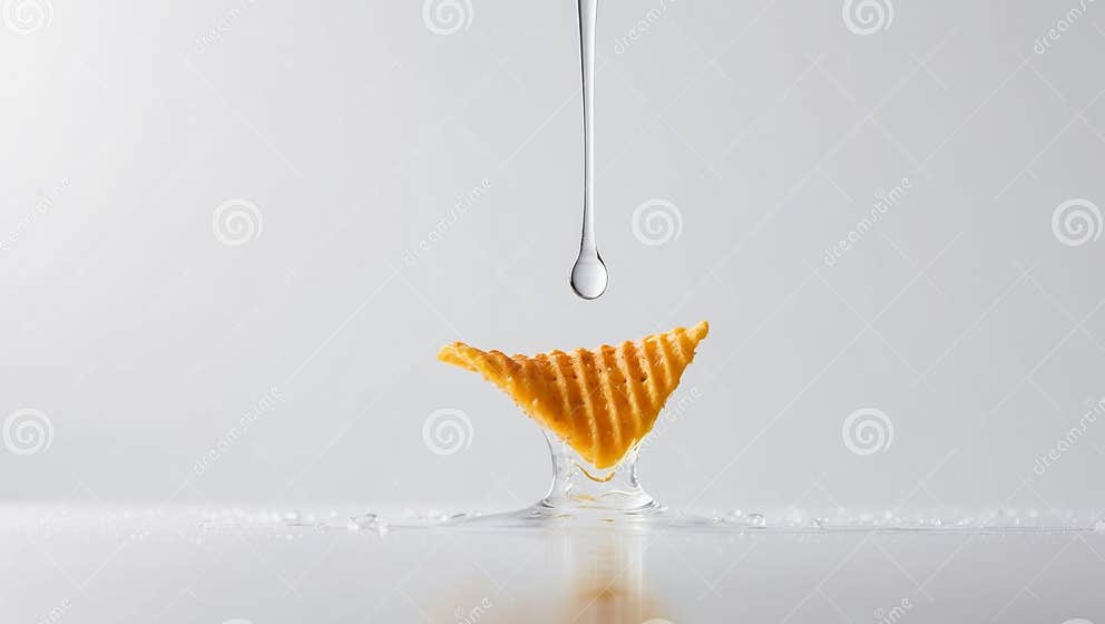 A Delicious Snack with a Splash of Water. Stock Image - Image of ...