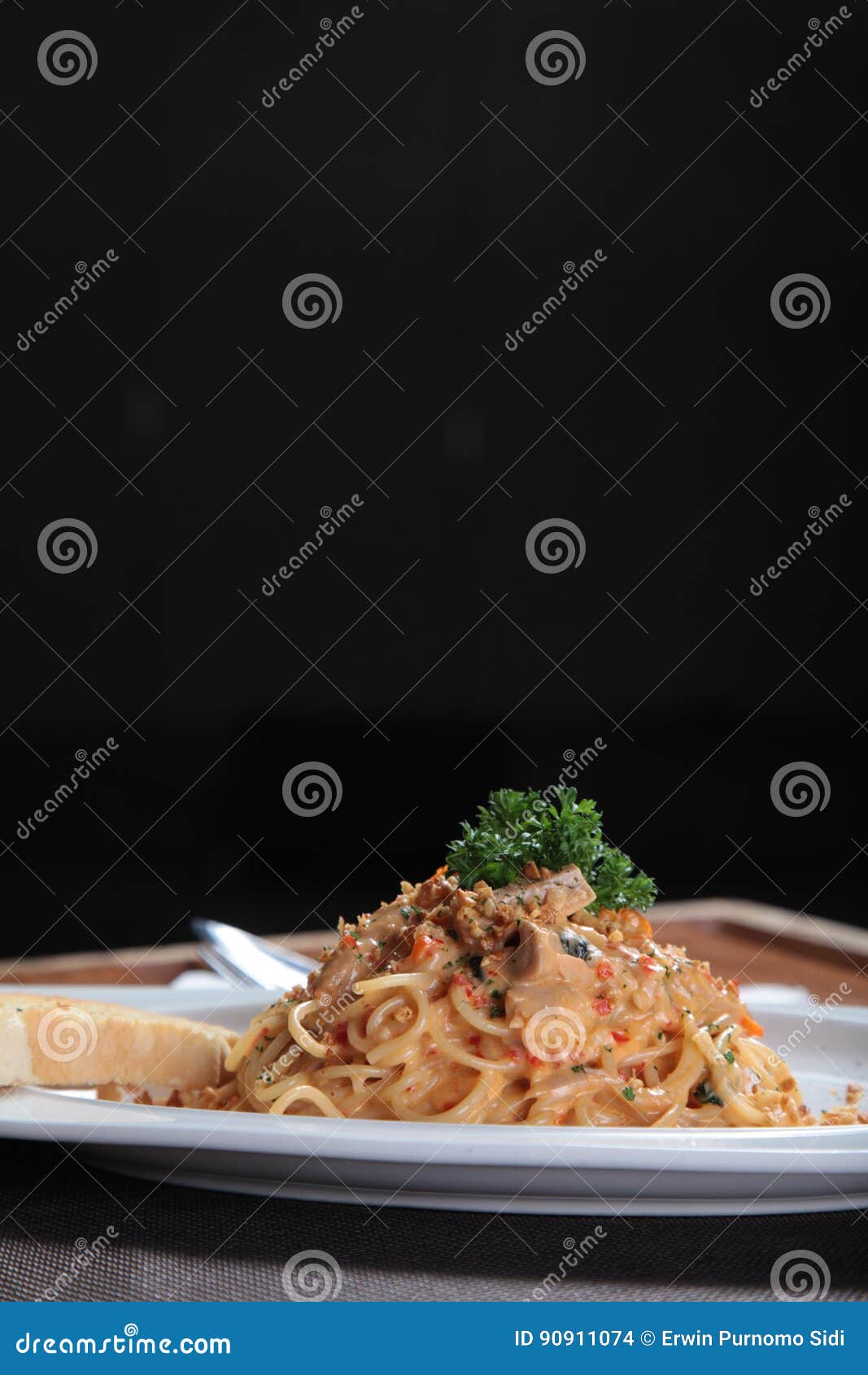Delicious Spaghetti On The Restaurant Table Stock Photo - Image of ...