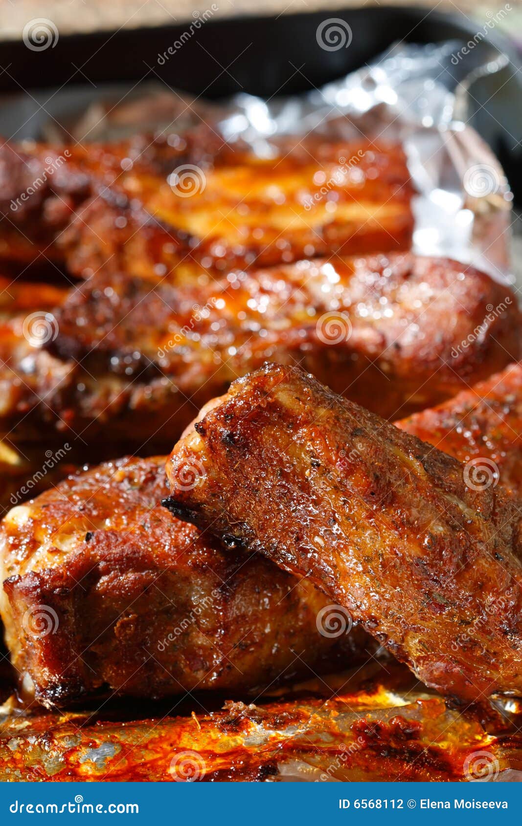 Delicious Spicy Barbeque Ribs Stock Photo - Image of savoury, tasty ...