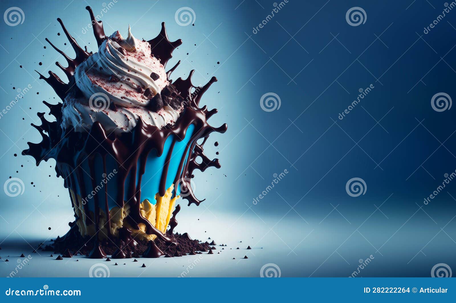 Delicious Splash Ice Cream Cone Design with Exploding and Liquify ...